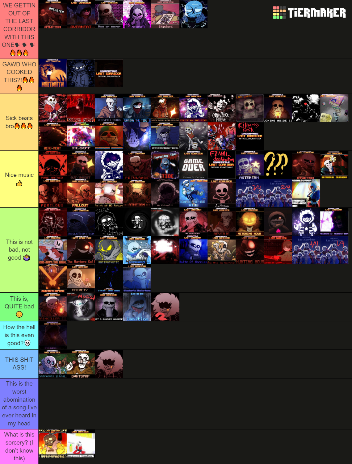 ULC music tierlist Tier List (Community Rankings) - TierMaker