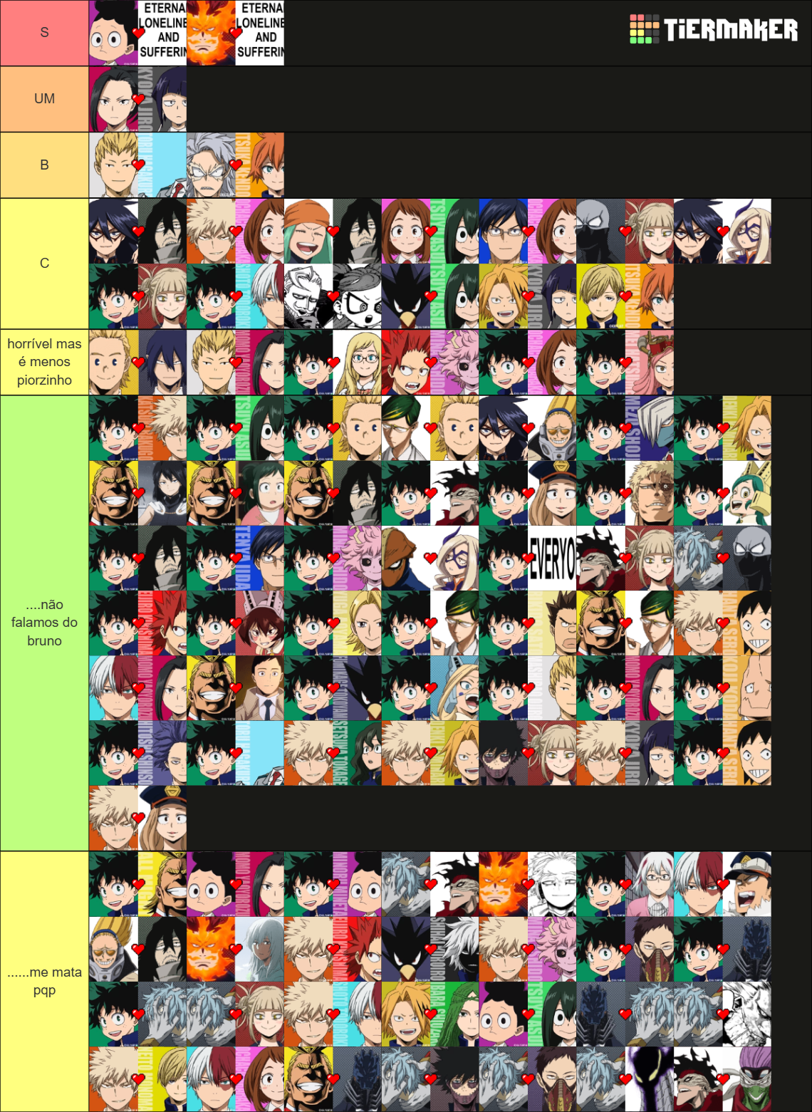 My Hero Academia Ships Tier List (Community Rankings) - TierMaker