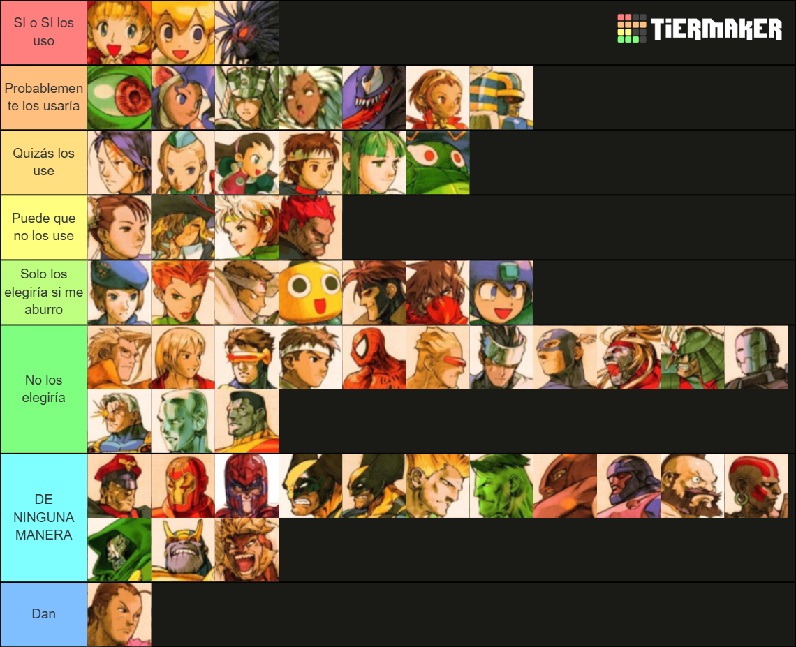 Marvel vs. Capcom 2 Tier List (Community Rankings) - TierMaker