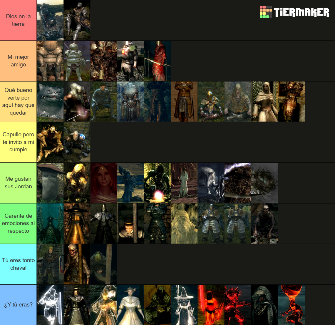 Dark Souls 1 NPCs Tier List (Community Rankings) - TierMaker