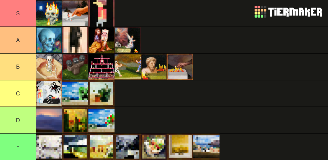 Minecraft Painting Tier List (Community Rankings) - TierMaker