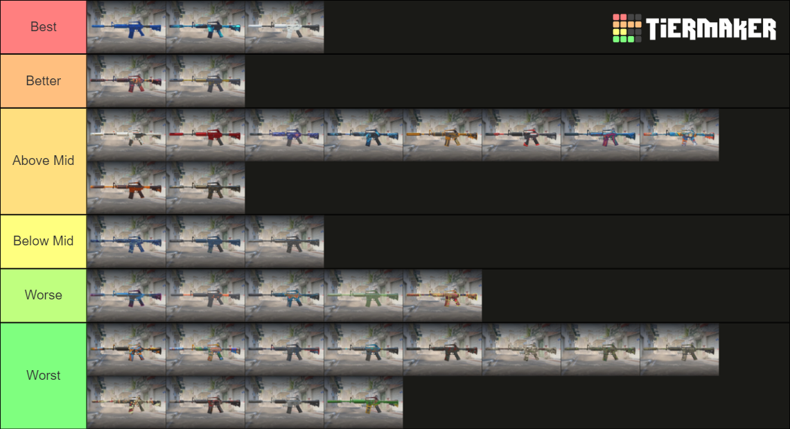 Counter-Strike 2 (CS2): All M4A1-S Skins (Feb 2024) Tier List ...