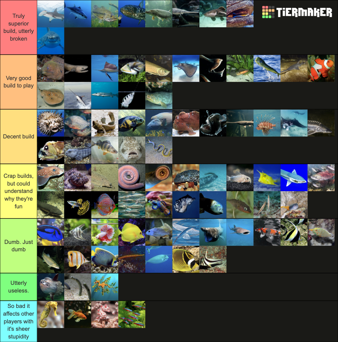 Fish Tier List (Community Rankings) - TierMaker