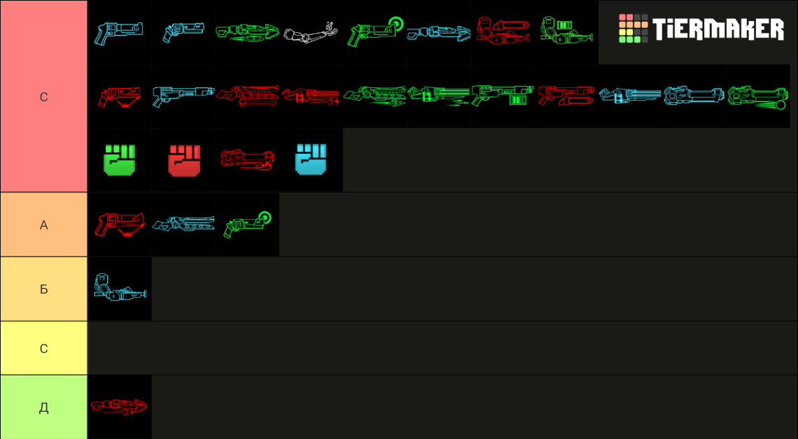 ULTRAKILL Weapons (ARSENAL Update) Tier List (Community Rankings ...