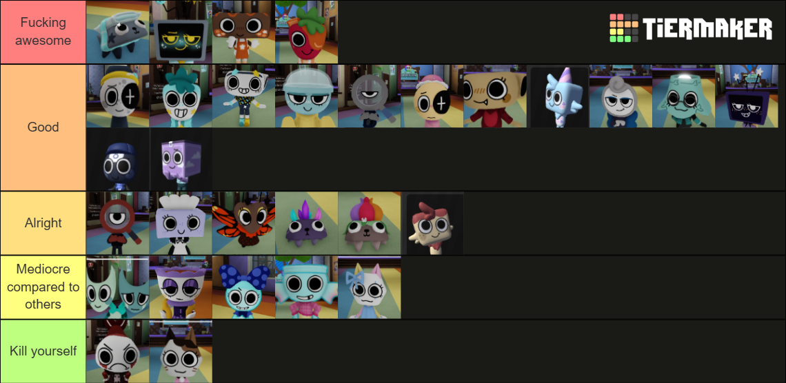 dandy\'s world skins Tier List (Community Rankings) - TierMaker