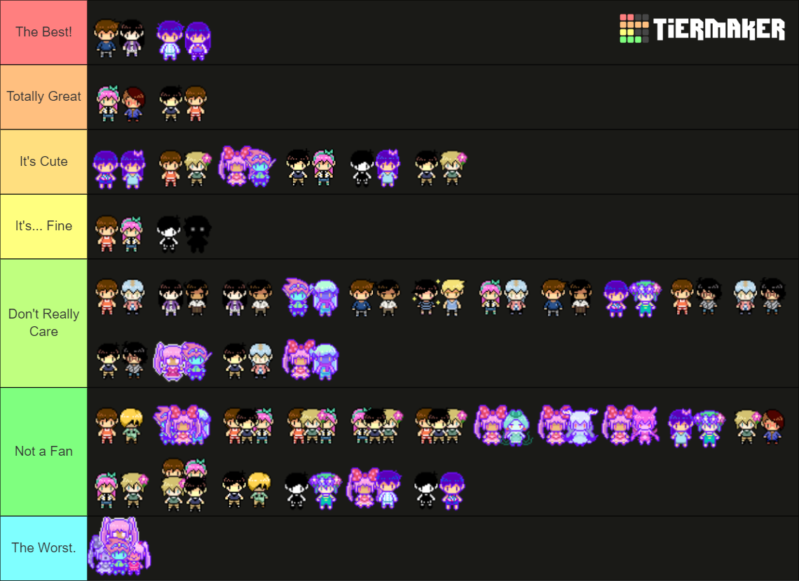 The OMORI Ship Tierlist (LARGE!) Tier List (Community Rankings) - TierMaker