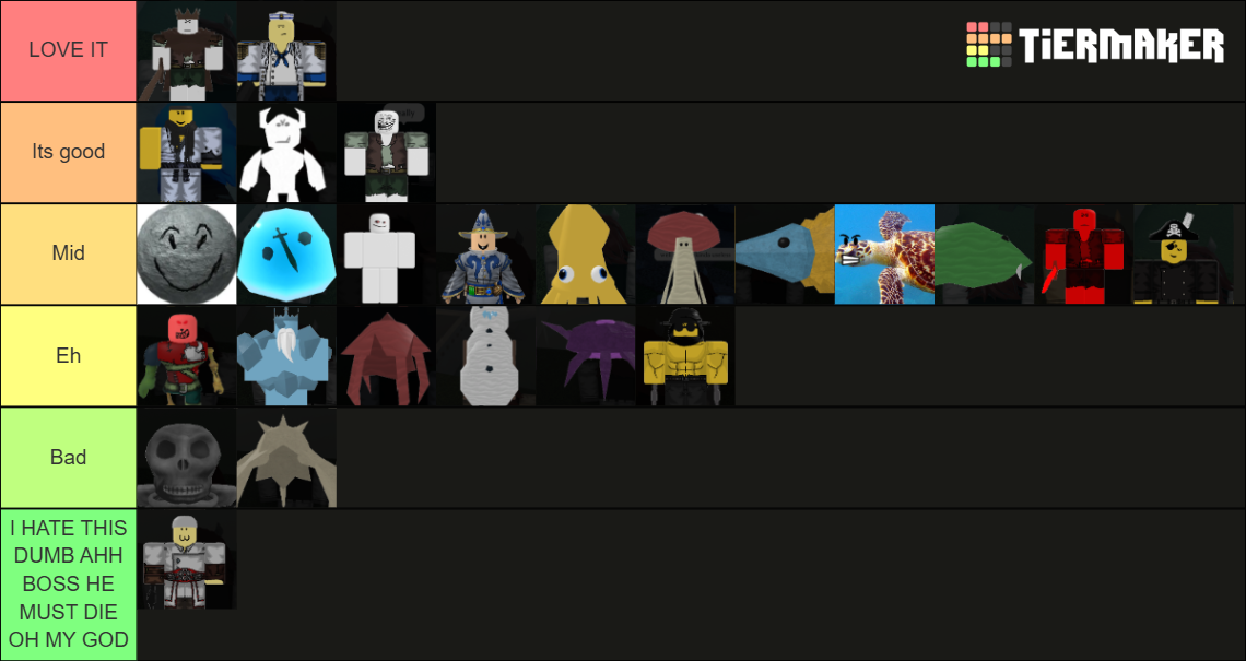 Pilgrammed Bosses Tier List (Community Rankings) - TierMaker