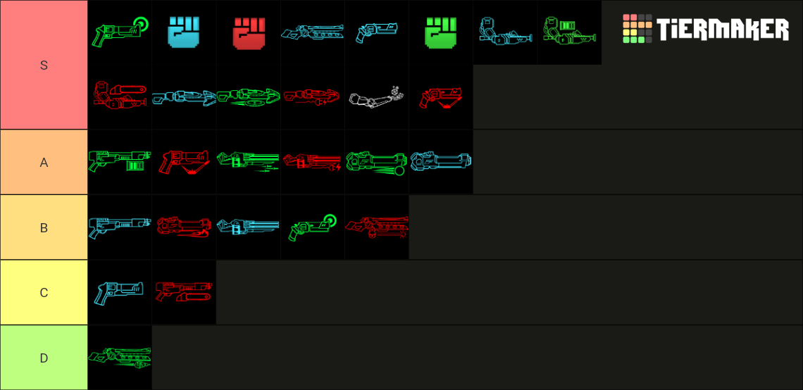 ULTRAKILL Weapons (ARSENAL Update) Tier List (Community Rankings ...