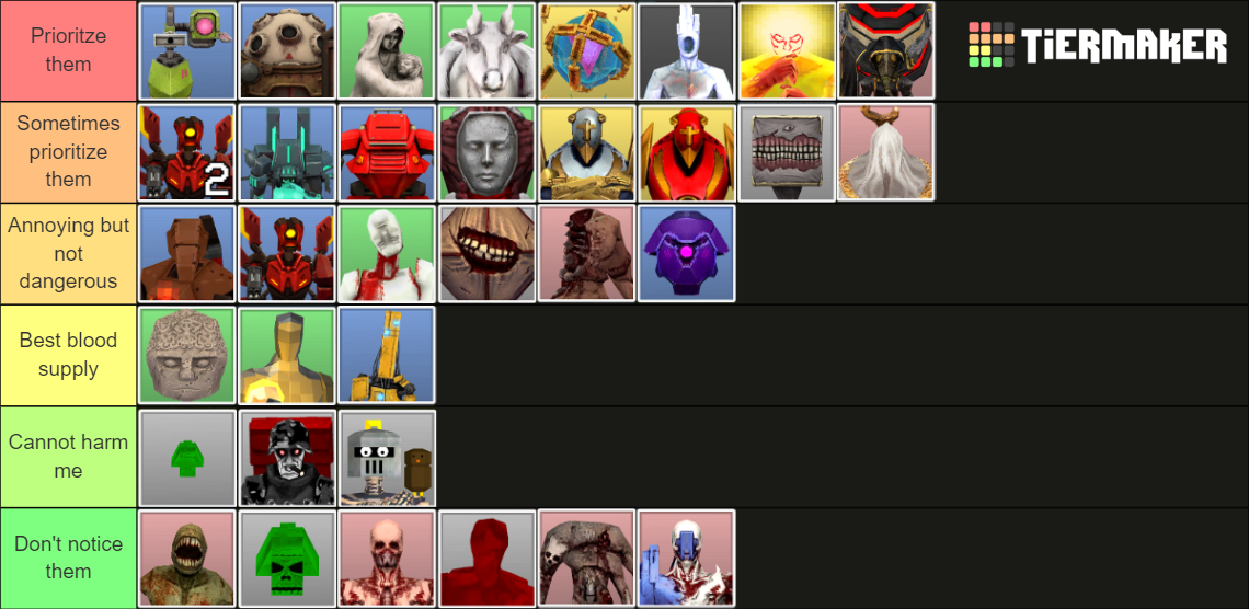 Ultrakill Enemies (Sandbox) Tier List (Community Rankings) - TierMaker