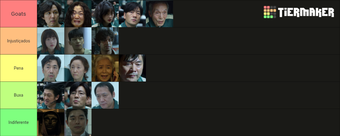 Squid Game All Characters (kinda) Season 1 Tier List (Community ...