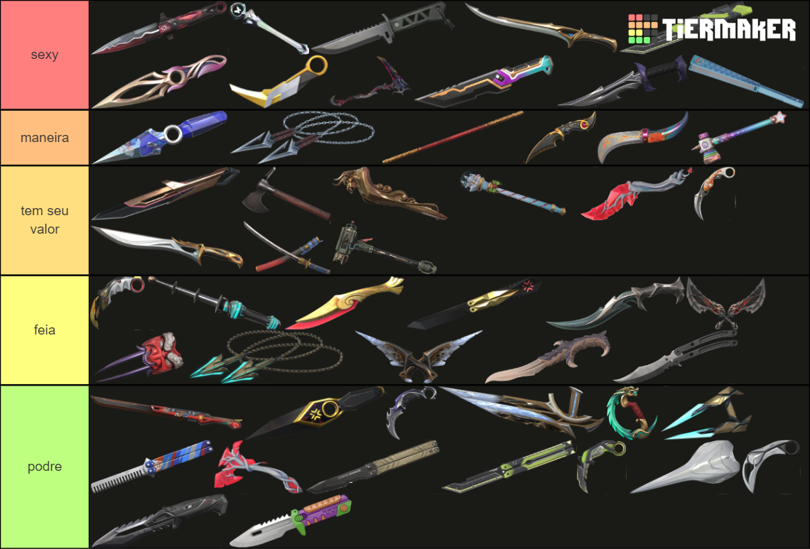 Valorant Melee / Knife Skins (January 2025) Tier List (Community ...