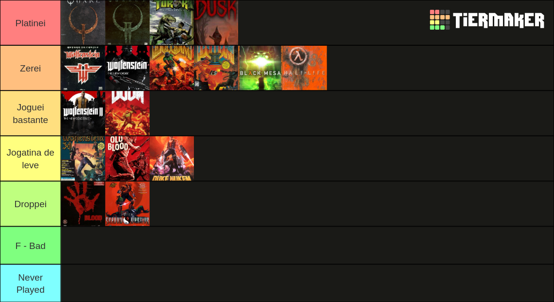 Ultimate Boomer Shooter Tier List (Community Rankings) - TierMaker