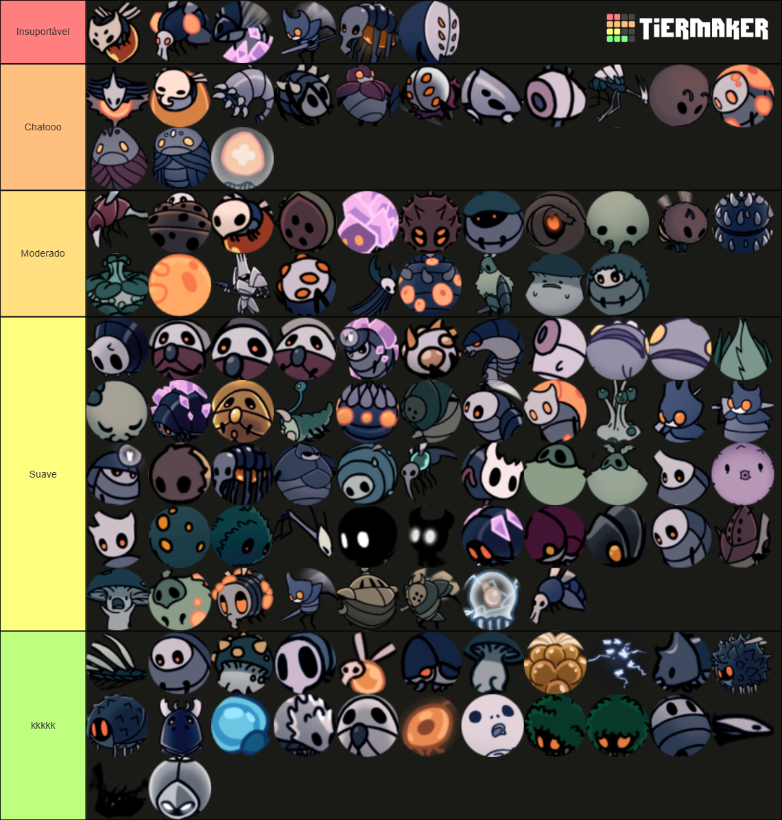Annoying Hollow Knight Enemies Tier List (Community Rankings) - TierMaker