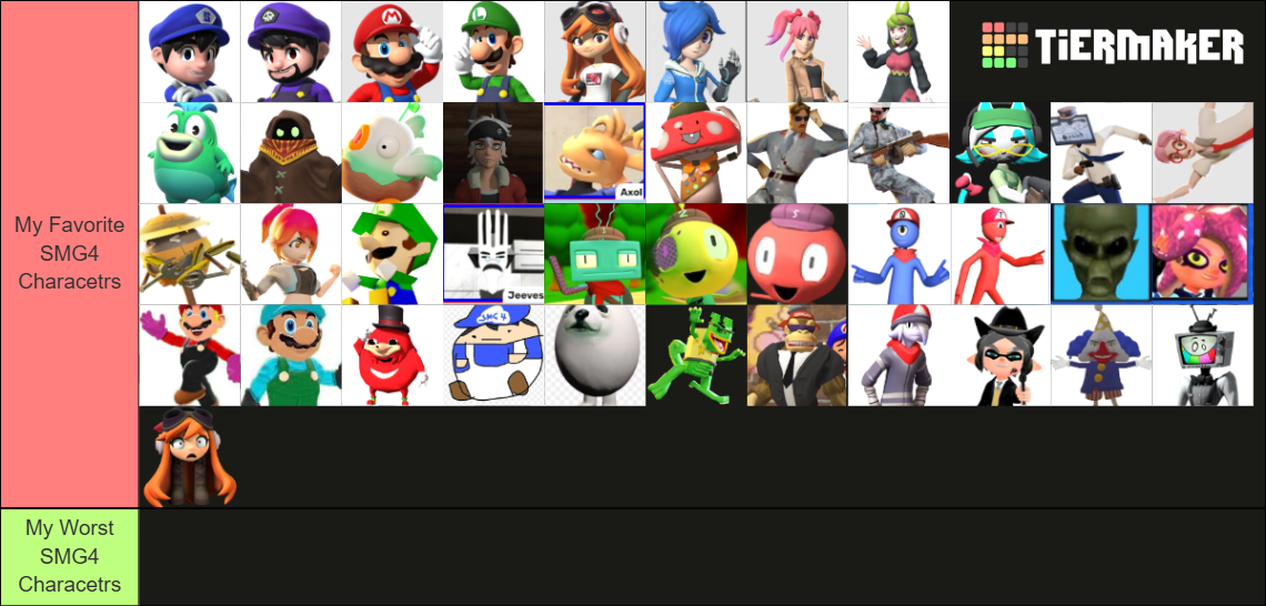 SMG4 Characters 2024 Tier List (Community Rankings) - TierMaker