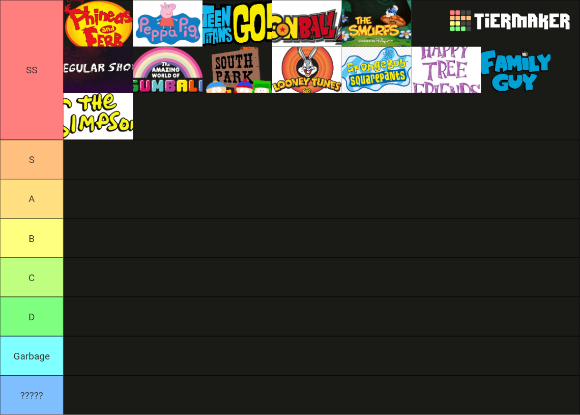 Ultimate Animated Cartoon/Show Tier List (Community Rankings) - TierMaker