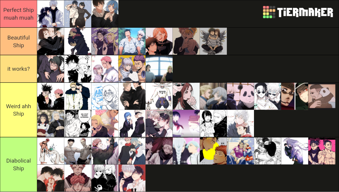 Jujutsu Kaisen Ship Tierlist (JJK) Tier List (Community Rankings ...