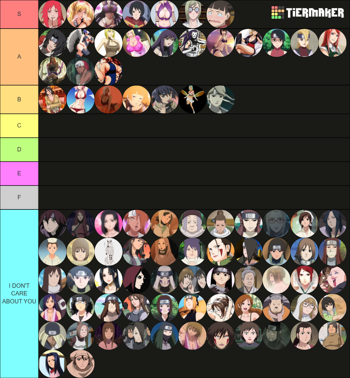 Naruto Waifu TIER LIST BEST GIRL OF Naruto EVER !!! Tier List ...