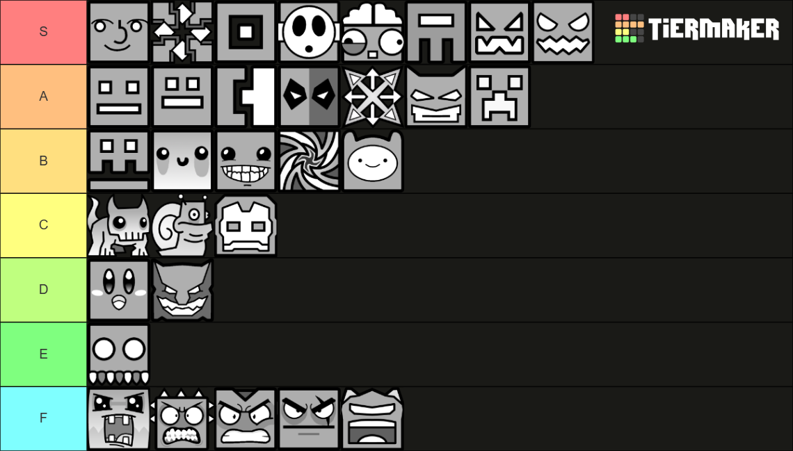 Geometry Dash Cubes Tier List (Community Rankings) - TierMaker