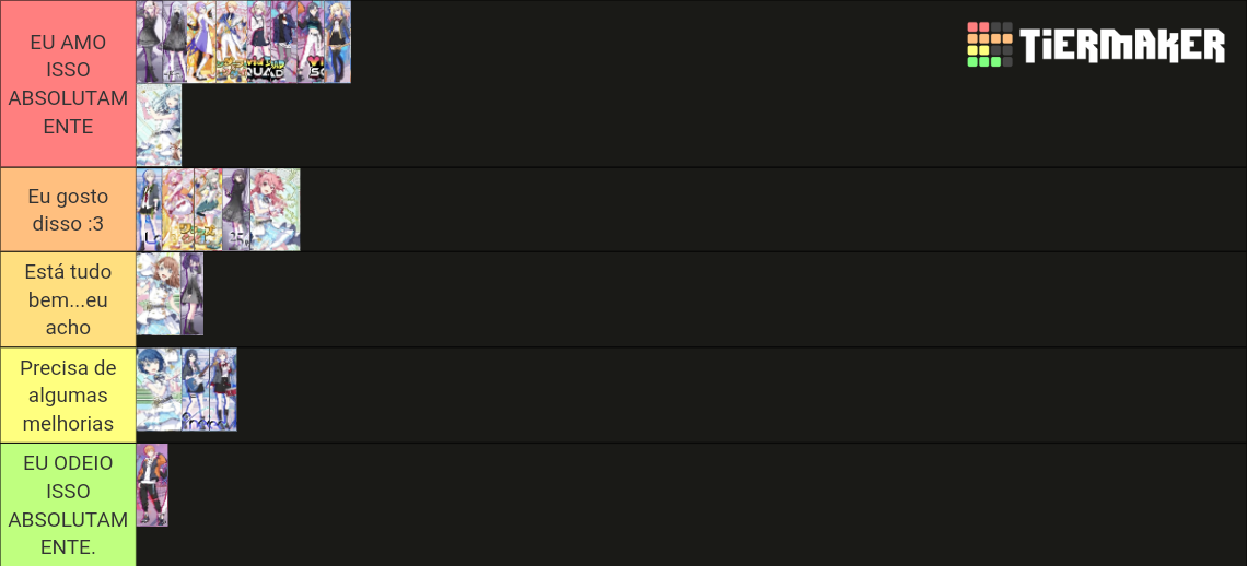 Pjsk new character designs Tier List (Community Rankings) - TierMaker