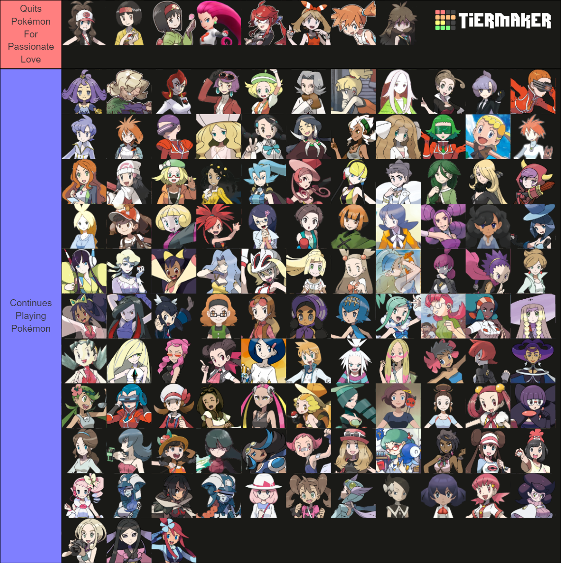 Pokemon Female Characters Tier List (Community Rankings) - TierMaker