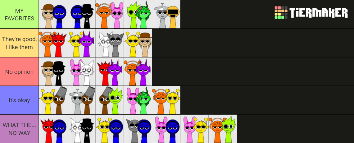 Sprunki Ship Tierlist Tier List (Community Rankings) - TierMaker