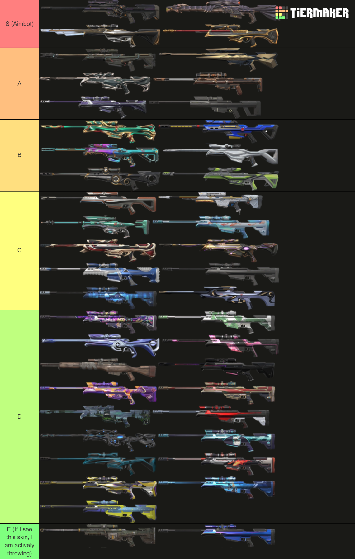 Valorant Operator Skins (February 2024) Tier List (Community Rankings ...