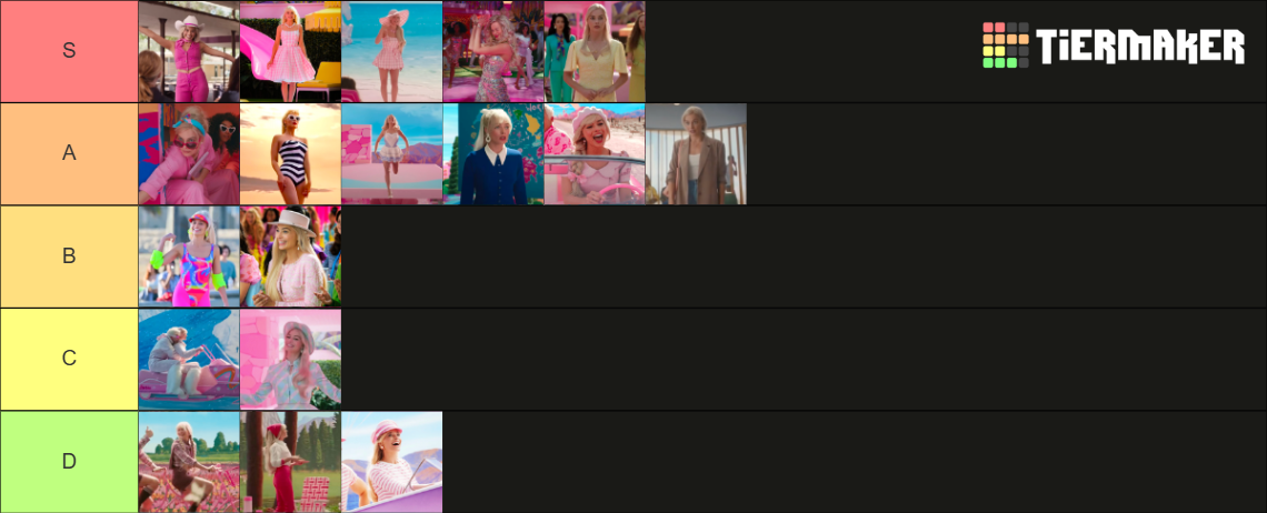 Barbie's Live Action Movie Outfits [UPDATED] Tier List (Community ...