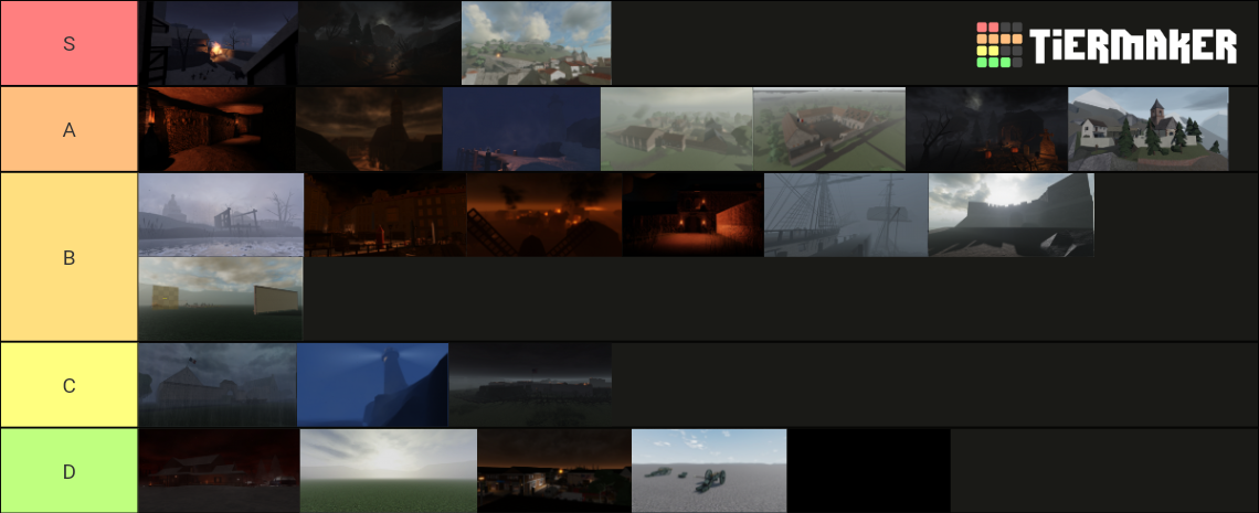 Guts & Blackpowder map Tier List (Community Rankings) - TierMaker