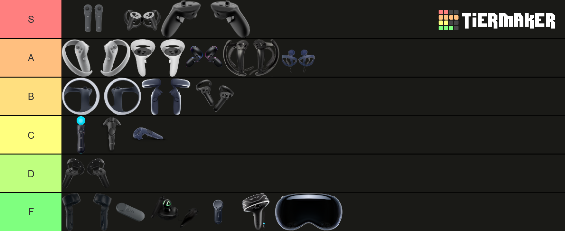 VR Controllers Tier List (Community Rankings) - TierMaker