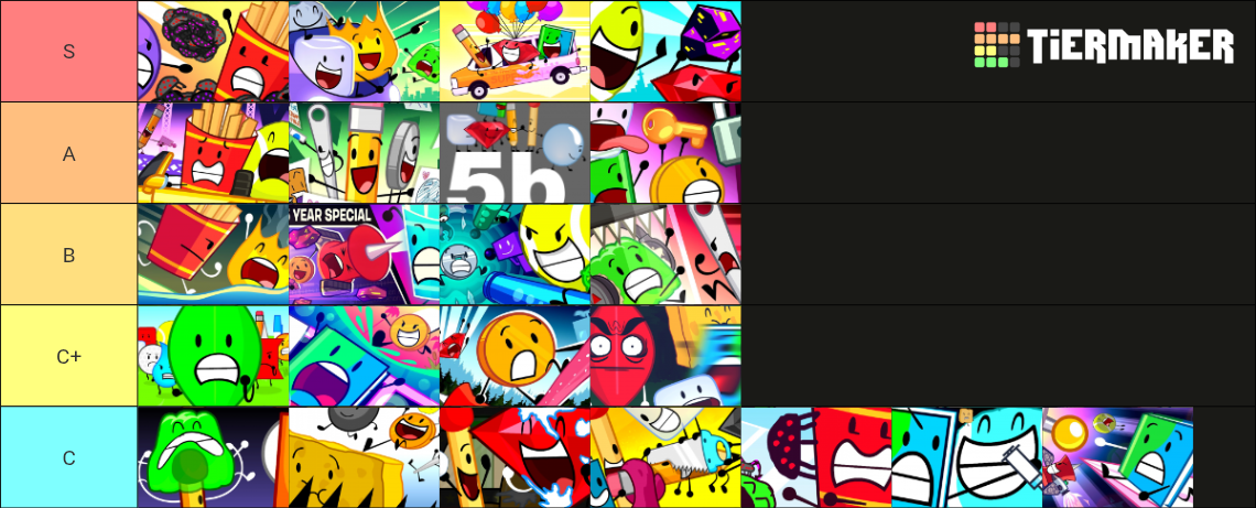 BFDIA Episodes (as of BFDIA 20) Tier List (Community Rankings) - TierMaker