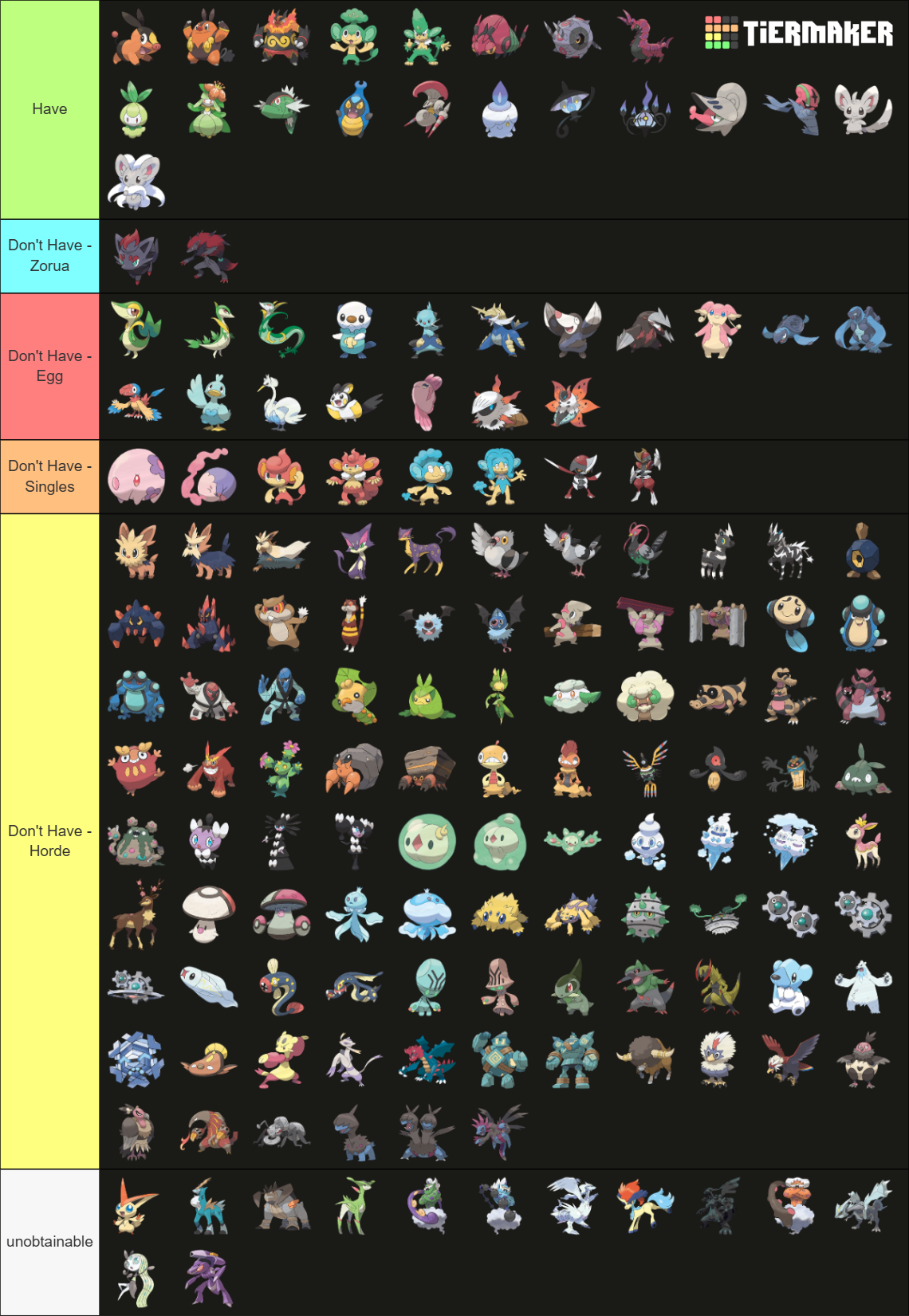 All Gen 5 Pokemon (Unova) Tier List (Community Rankings) - TierMaker