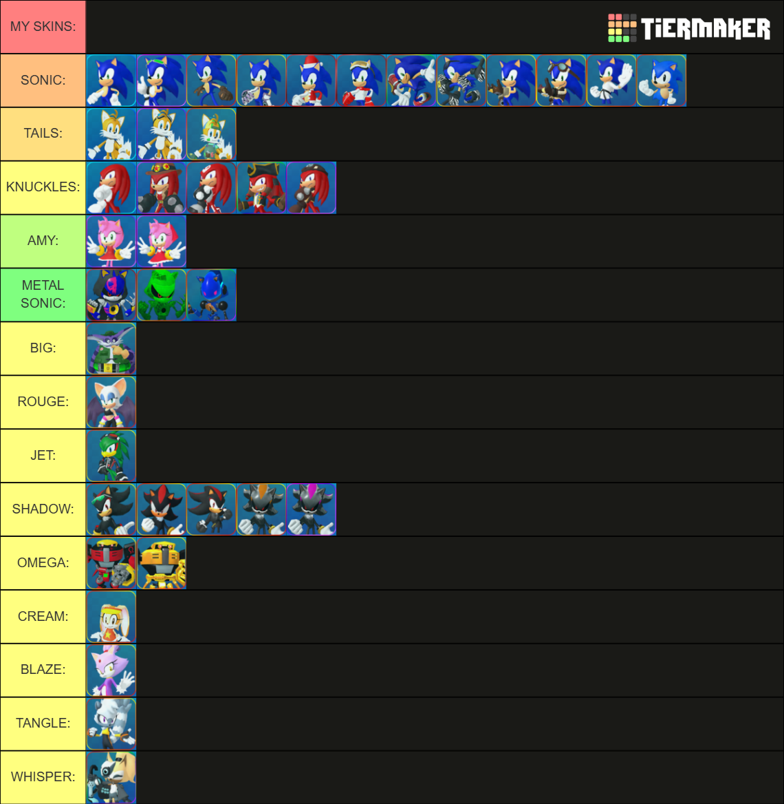 Sonic Speed Sim REBORN-All Skins & Characters! (upd. weekly) Tier List ...