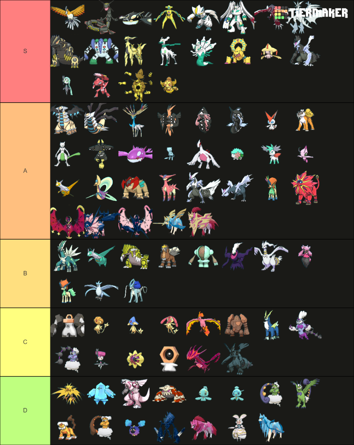Shiny Legendary Pokemon Tier List (Community Rankings) - TierMaker