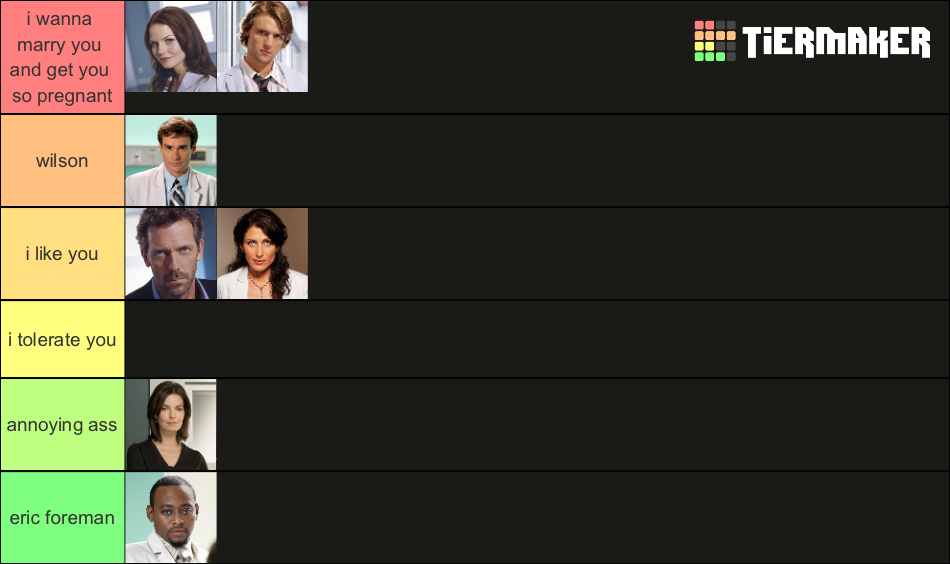 House Md Characters Tier List (Community Rankings) - TierMaker