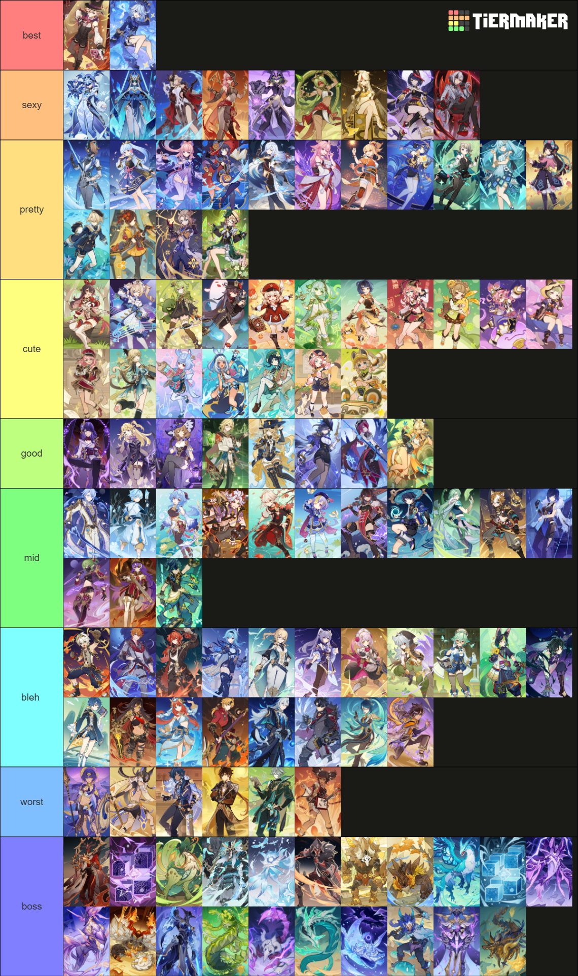 Genshin TCG Character Cards [5.5] Tier List (Community Rankings ...