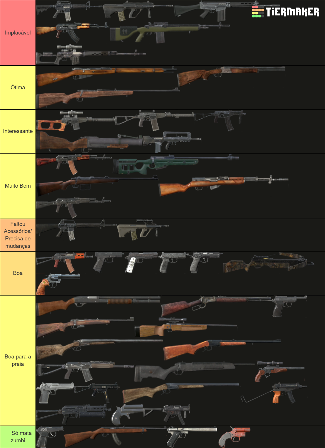 DayZ Weapon 1.25 Tier List (Community Rankings) - TierMaker