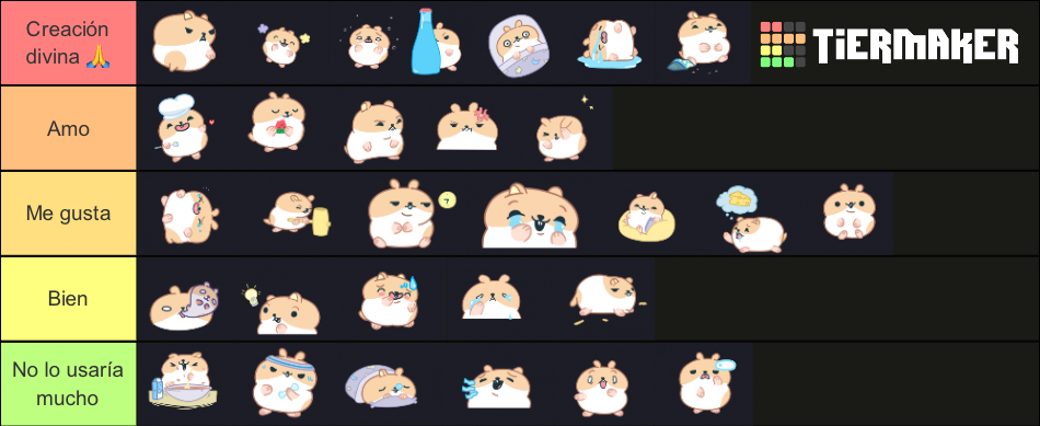 Hammy Ham Stickers Tier List (Community Rankings) - TierMaker