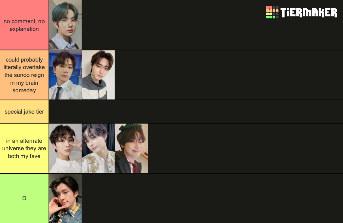 enhypen members Tier List (Community Rankings) - TierMaker