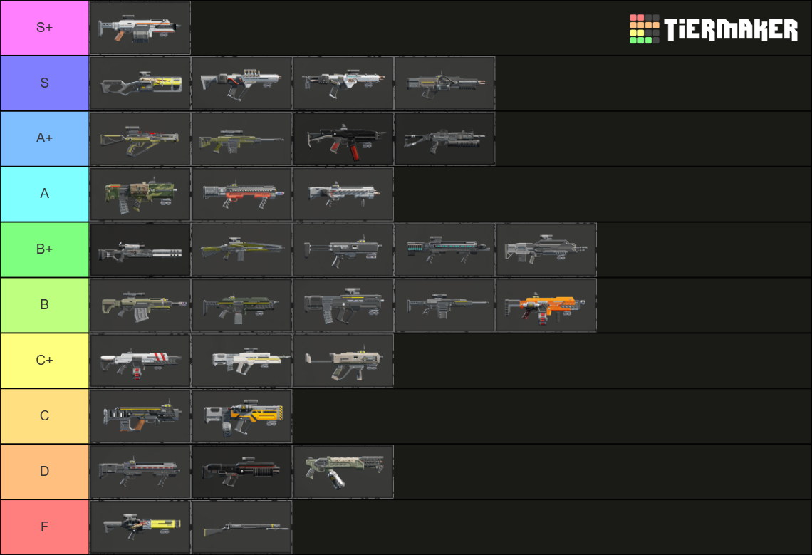 Helldivers 2 Weapons Tier List (Community Rankings) - TierMaker