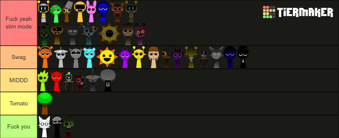 Sprunki Tier List (Community Rankings) - TierMaker