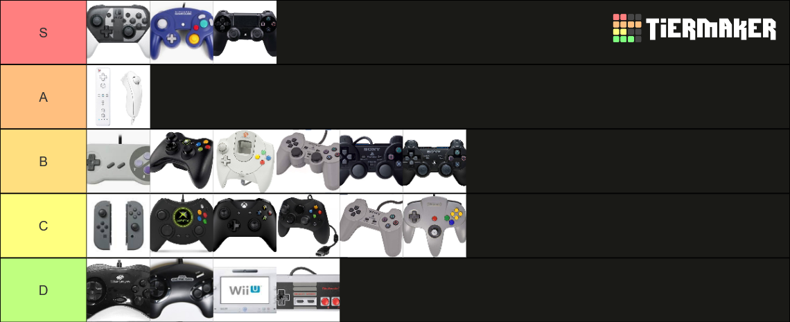 Controllers Tier List (Community Rankings) - TierMaker
