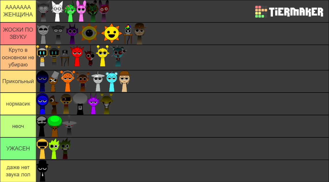 Sprunki Tier List (Community Rankings) - TierMaker