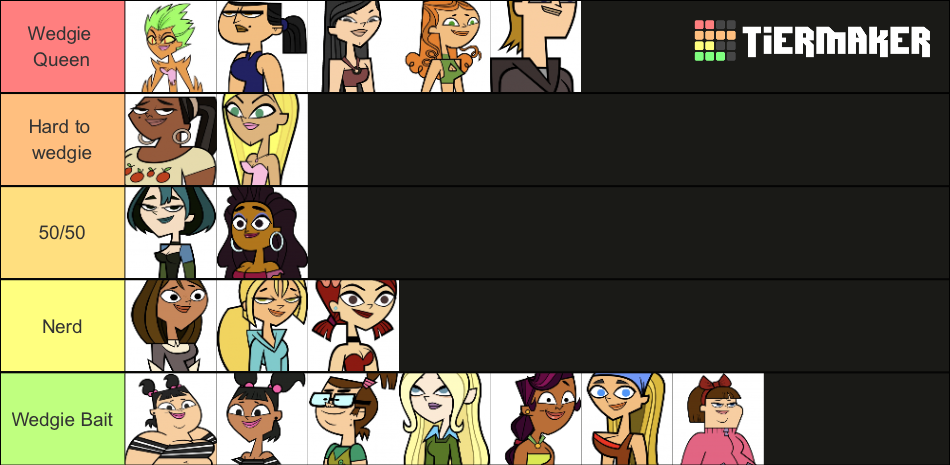 TDI girl wedgie ranking Tier List (Community Rankings) - TierMaker