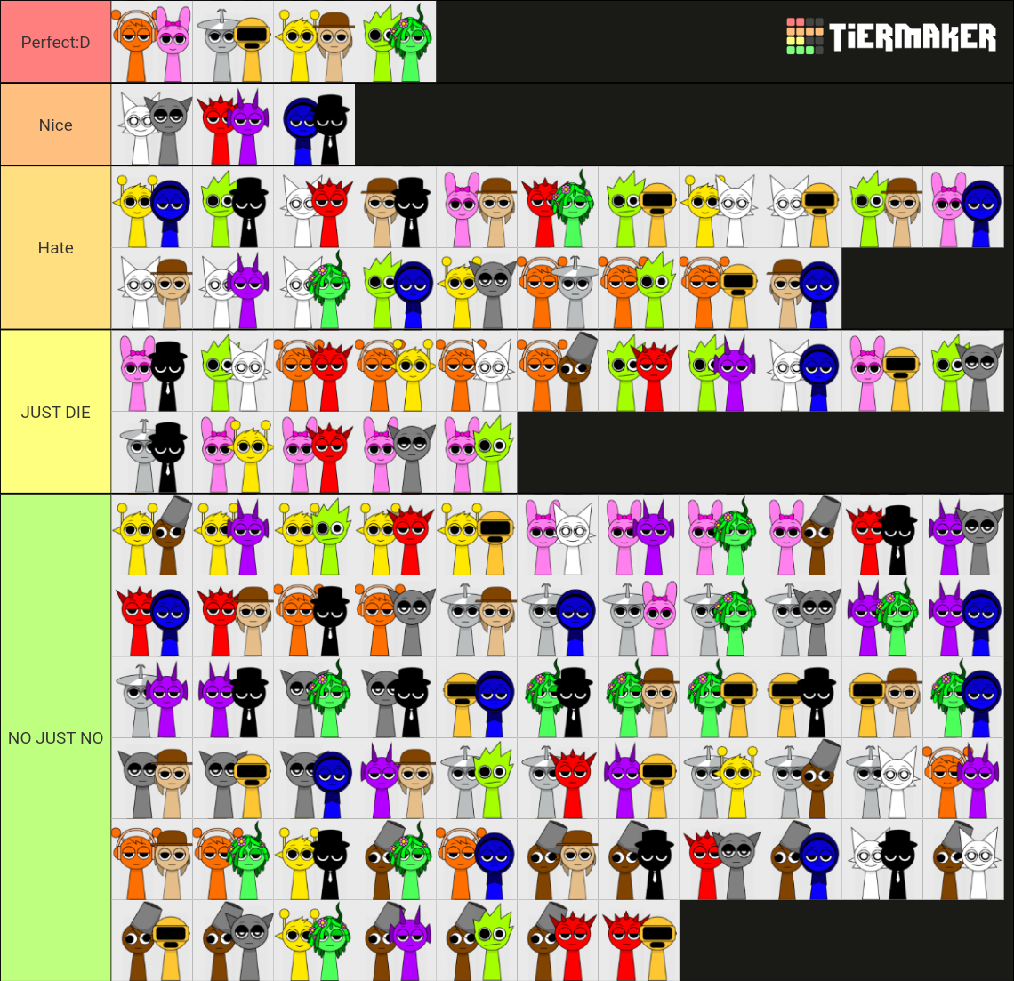 Sprunki Ship Tierlist Tier List (Community Rankings) - TierMaker