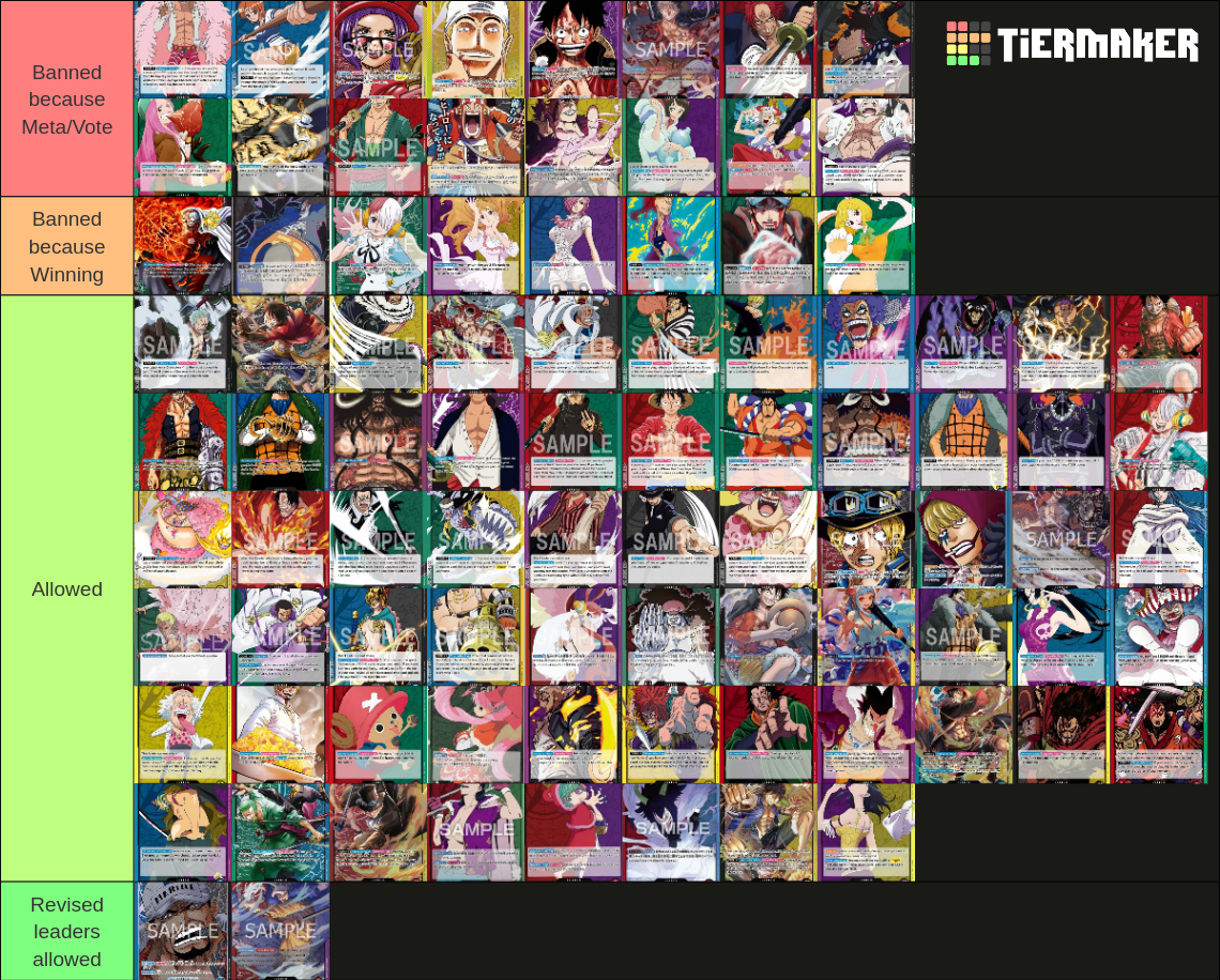 ONE PIECE CARD GAME Leaders Tier List (Community Rankings) - TierMaker