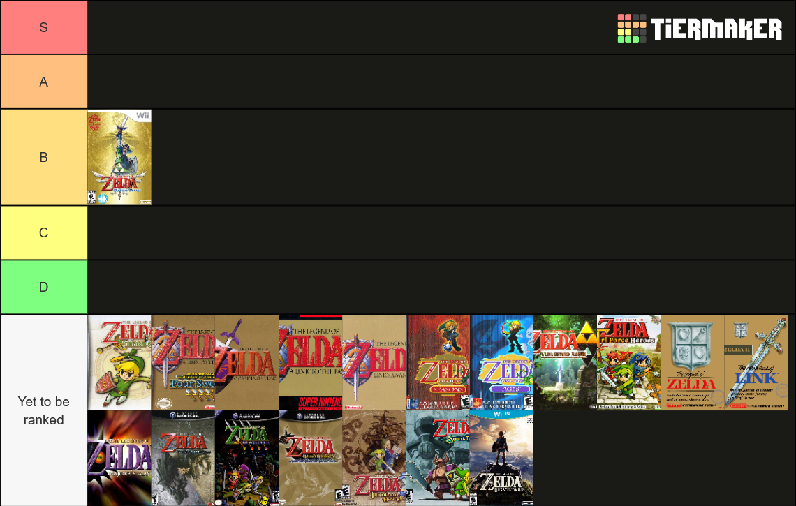 The Legend of Zelda Games Tier List (Community Rankings) - TierMaker