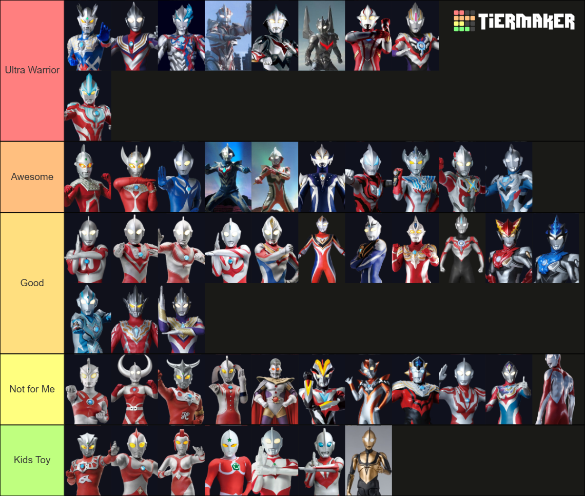 Ultraman Designs Tier List (Community Rankings) - TierMaker