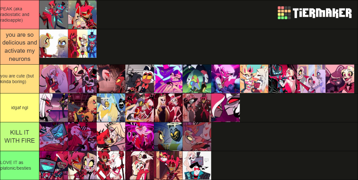 All Hazbin Hotel + Helluva Boss Ships Tier List (Community Rankings ...