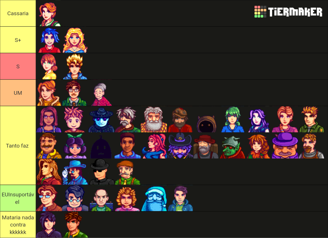 Stardew Valley Characters Tier List (Community Rankings) - TierMaker