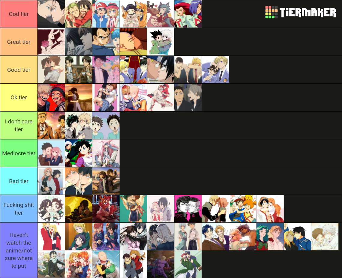 Anime ships Tier List (Community Rankings) - TierMaker